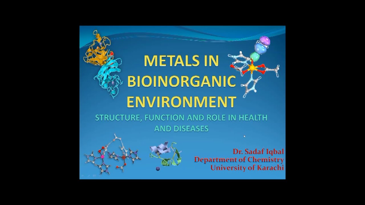 Bioinorganic Chemistry Lecture 1- Introduction - YouTube