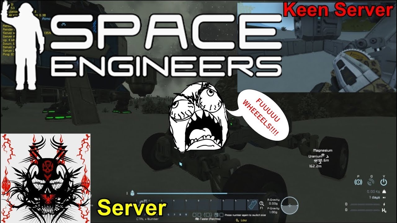 Space Engineers - Wheels in Major Multiplayer Update (Broke) - YouTube