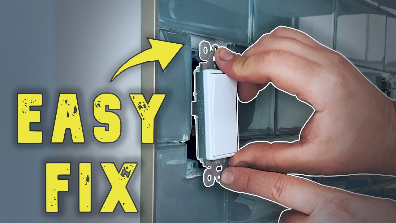 How To Fix Sunken Outlet Or Switch On Tile! For Beginners - YouTube