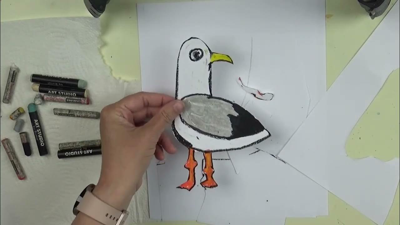 Mixed Media Seagull - YouTube