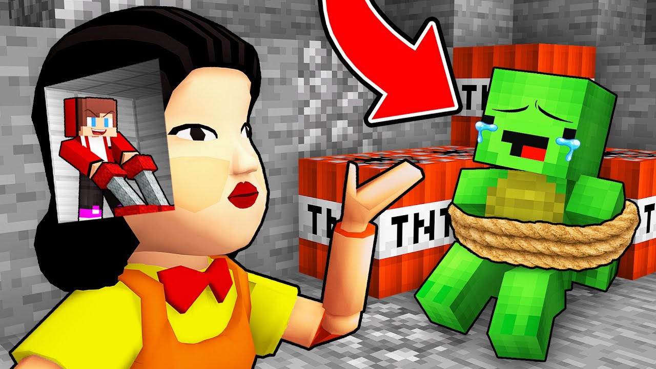 JJ Control SQUID GAME DOLL MIND to KIDNAP Mikey in Minecraft (Maizen ...