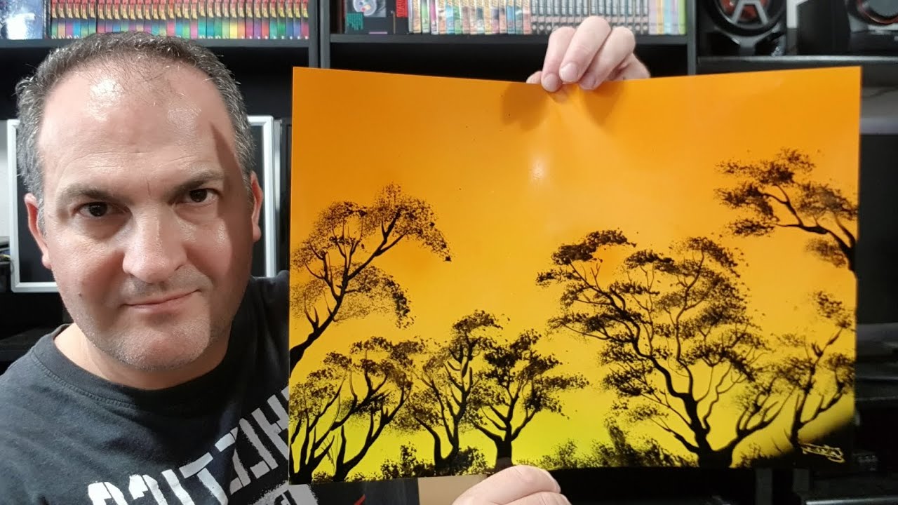 Como pintar un cuadro de atardecer muy fácil y sencillo, con pinturas ...