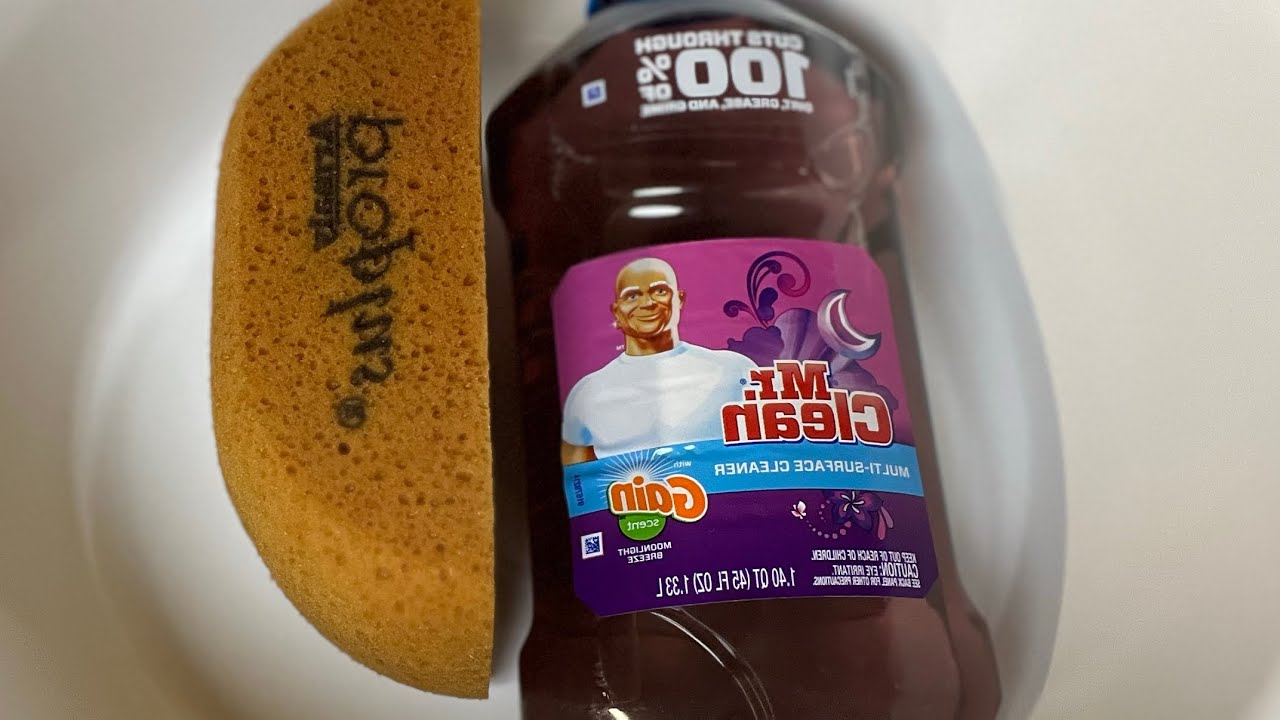 Mr.clean's purple ️Squeeze with overseas's favorite pro plus sponge🫧🪻🤍🌈 ...