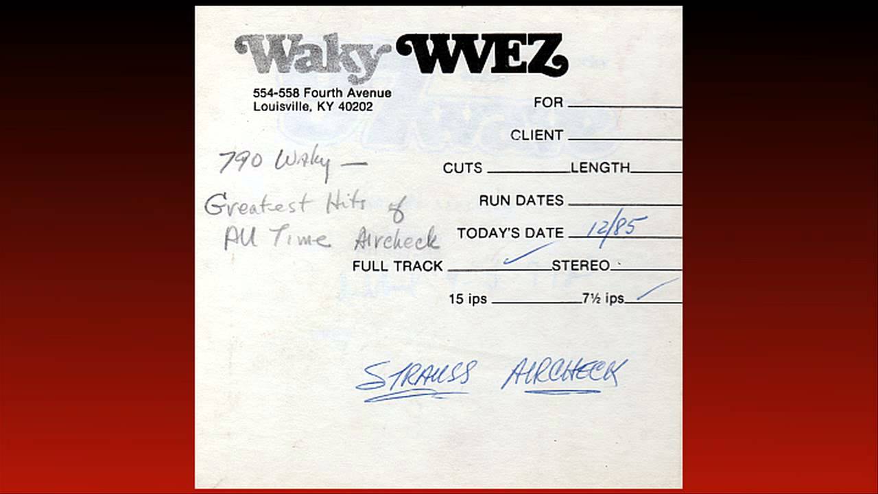 WAKY, Louisville - Mark Strauss Aircheck (December 1985) - YouTube