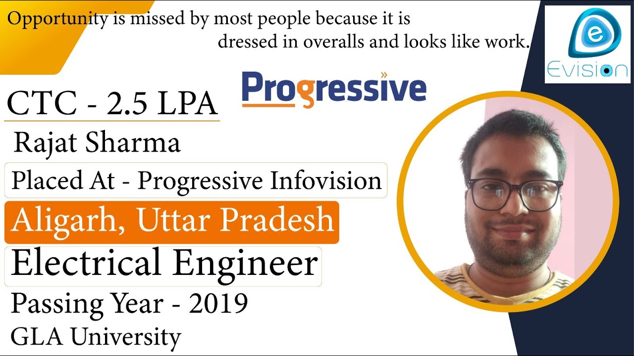 Congrats, Rajat |Selected in Progressive Infovision| 2.5 LPA ...