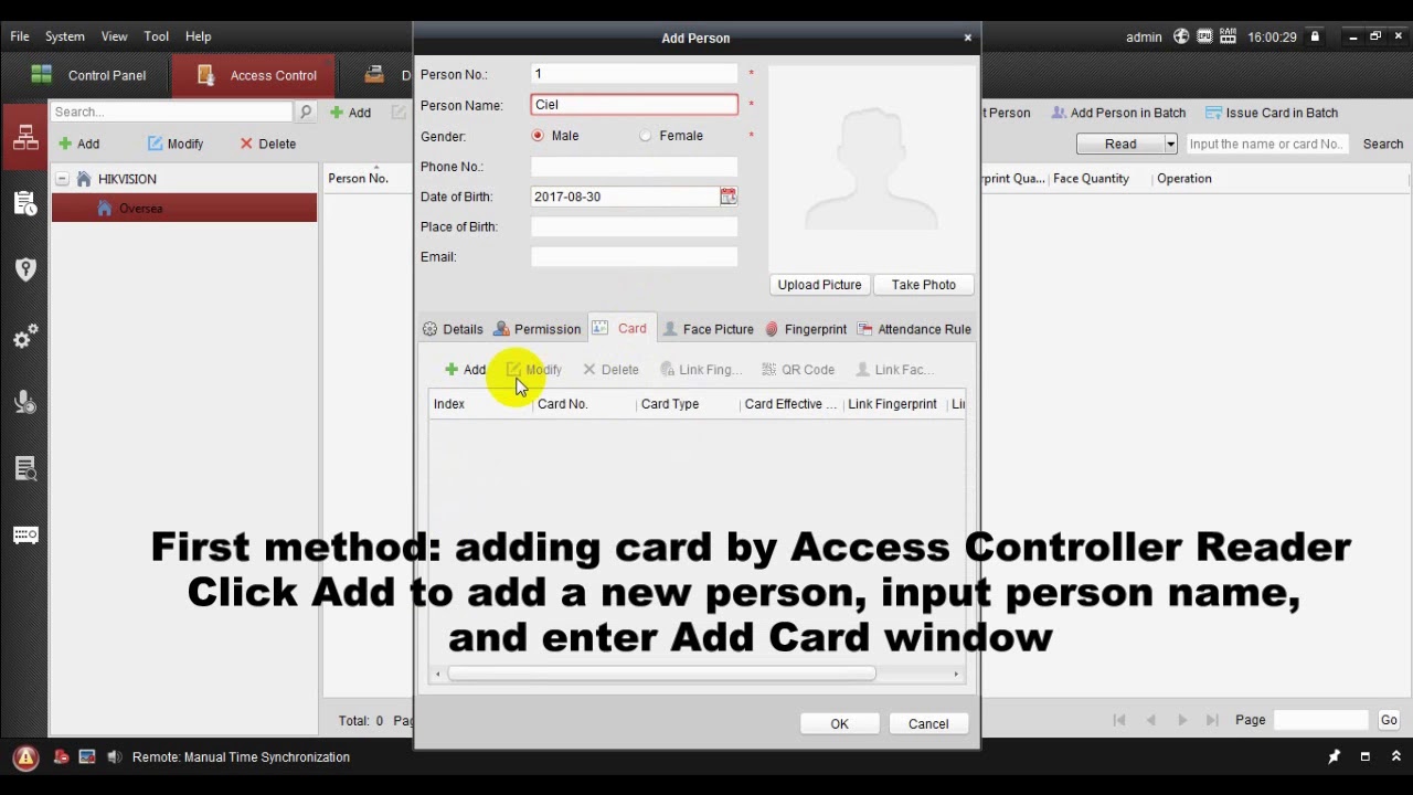 How to Issue Card on iVMS-4200 Client - YouTube