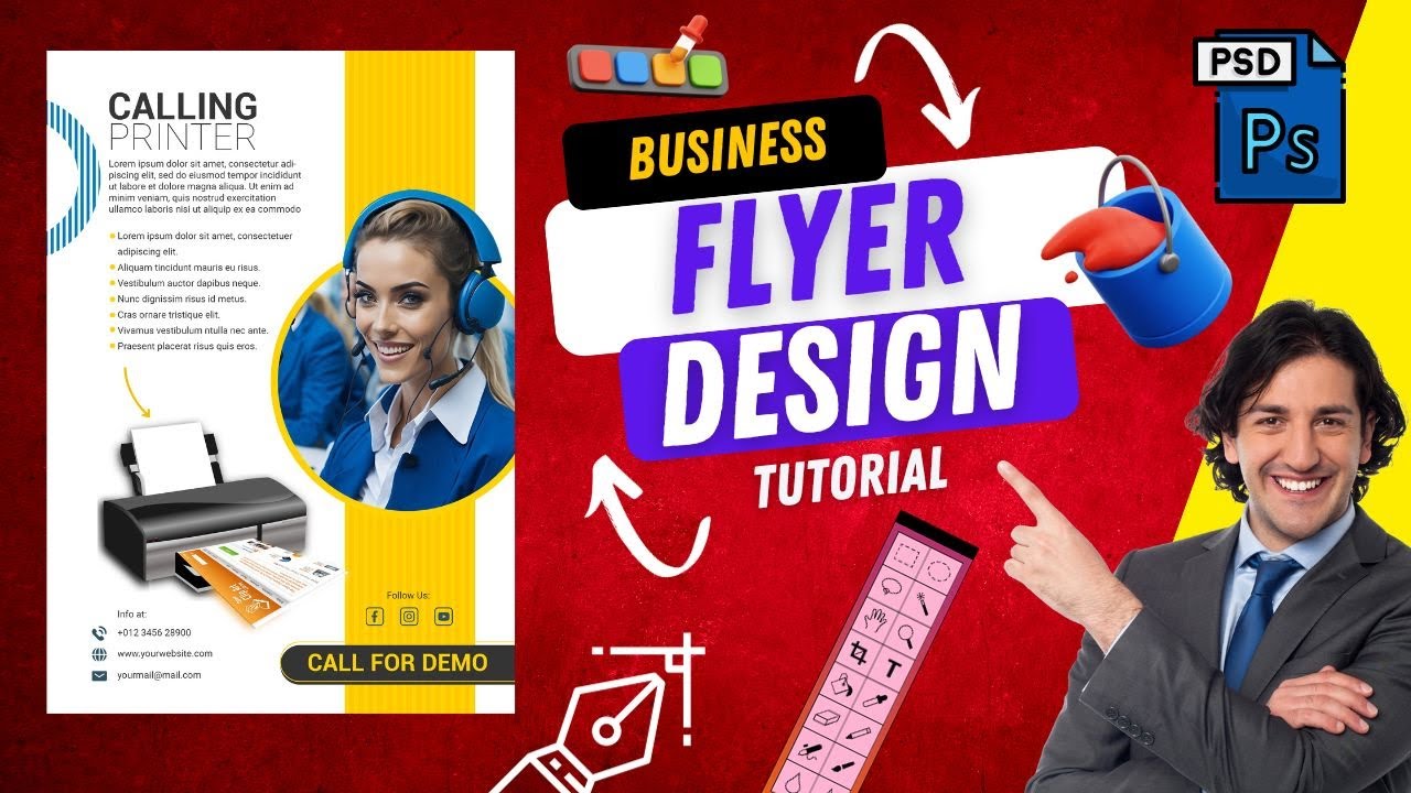 Business Flyer Design Photoshop Tutorial #adobe #graphicdesign # ...