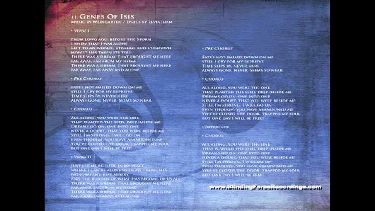 ECHOTERRA - Genes Of Isis (Lyrics) - YouTube