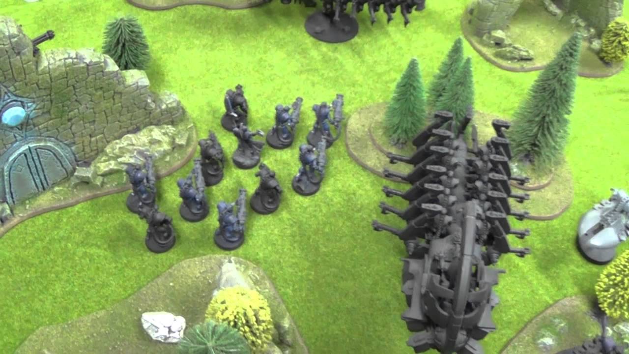40k Forest Battle Report - Necrons vs Grey Knights 1500 points - YouTube