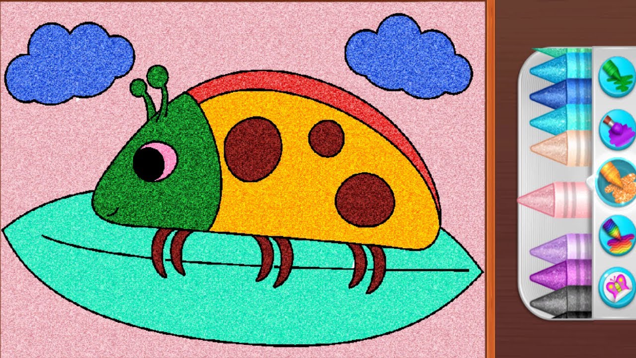 ladybug color drawing | ladybug colouring | #ladybug | how to draw ...