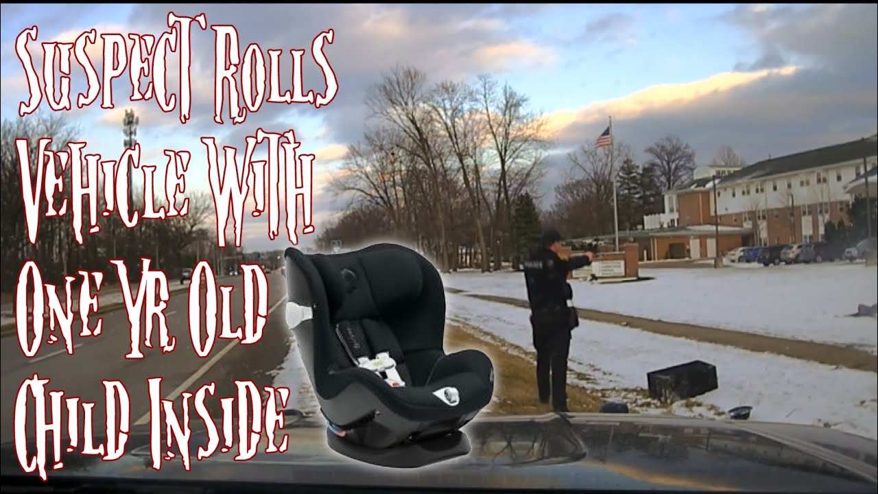 Man leads Police on chase, flips car with 1-year-old child inside - YouTube