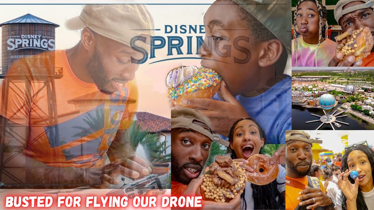 BUSTED at Disney Springs for Flying our DRONE • EverGlazed Donuts ...
