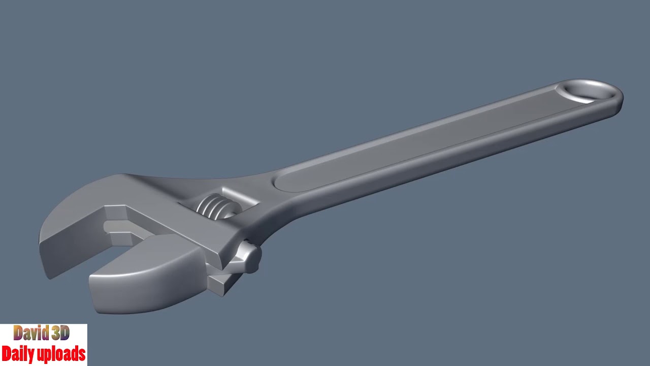 pipe wrench 3d model