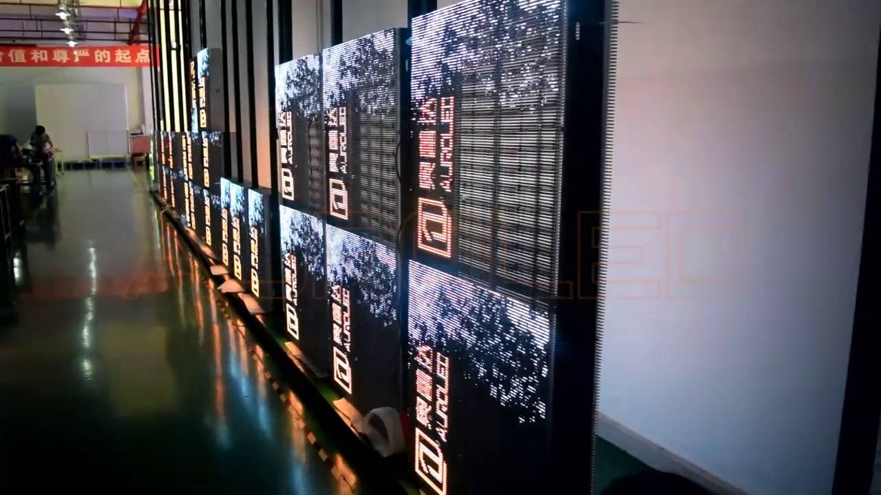 Double sided Transparent led screen display - YouTube