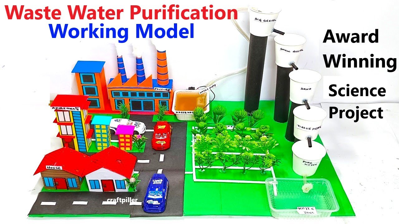 waste water purification treatment working model for science exhibition ...