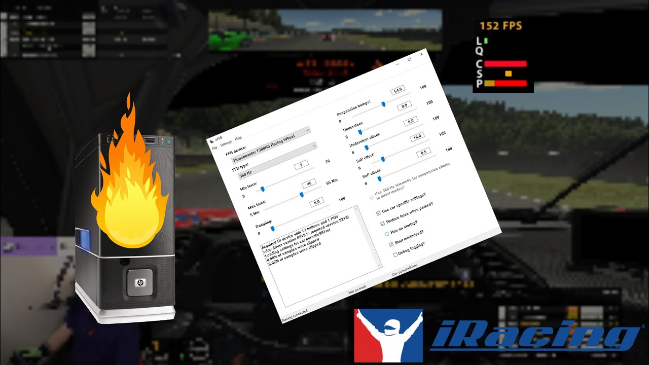 irFFB causes HUGE CPU overload! Ferrari GT3 at Okayama - iRacing - YouTube