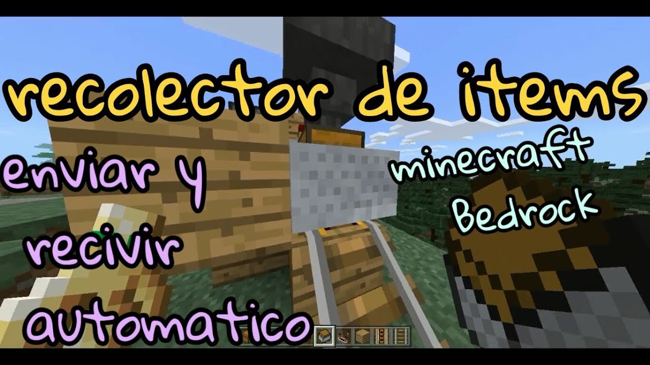 como hacer un sistema de recoleccion con rieles / minecraft bedrock ...