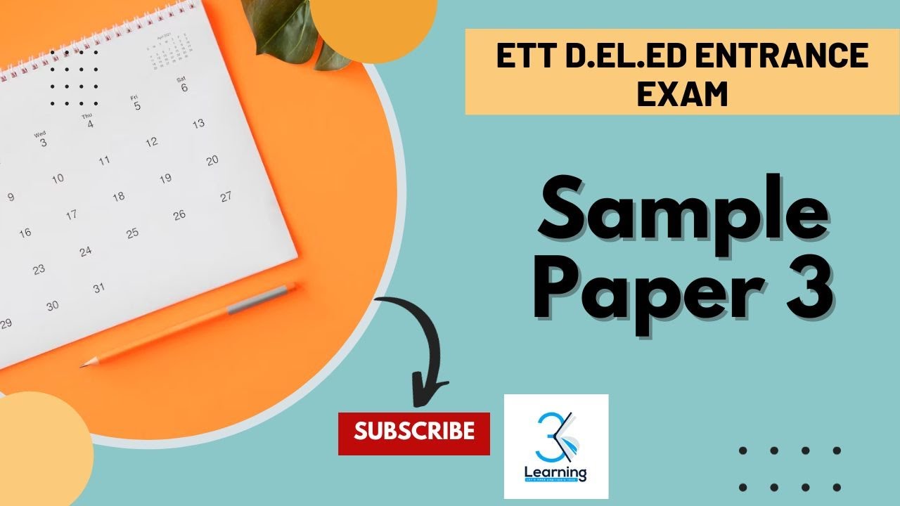 CLASS 3 | Sample Paper 3 ||ETT ENTRANCE Exam 26 Nov #nehasharma|| ETT ...