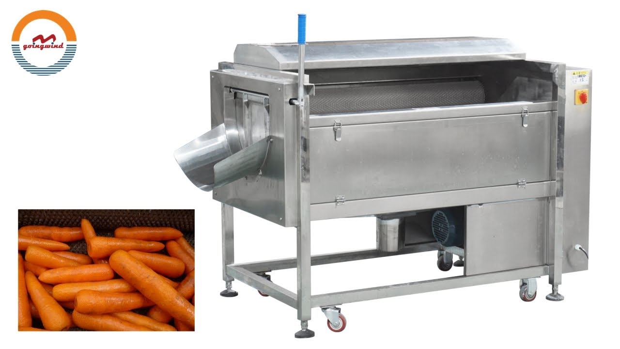 Automatic commercial carrot brush washing and peeling machine small ...
