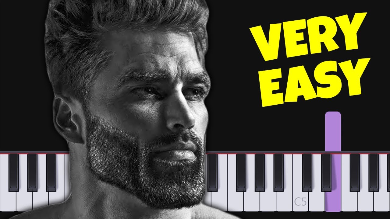 Gigachad Song but it's TOO EASY Piano Tutorial - YouTube