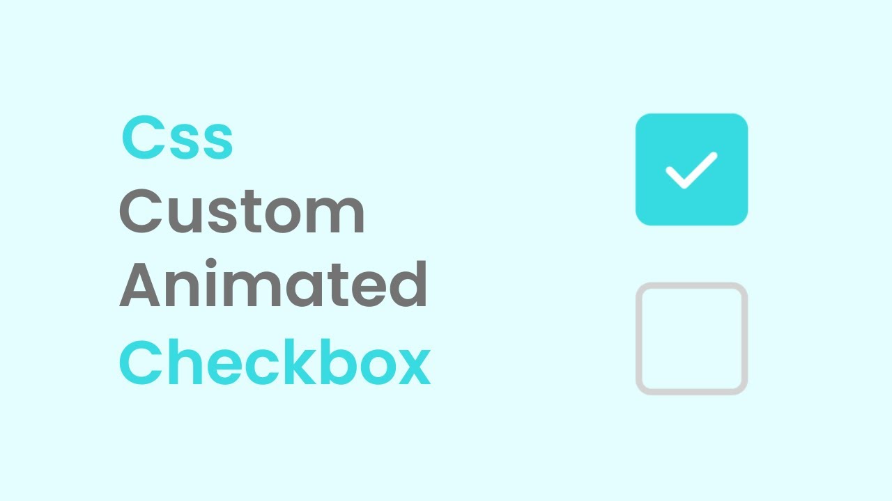 Css Custom Animated Checkbox | Styling Checkbox | Pure Css Tutorial | Code With Harsh - YouTube