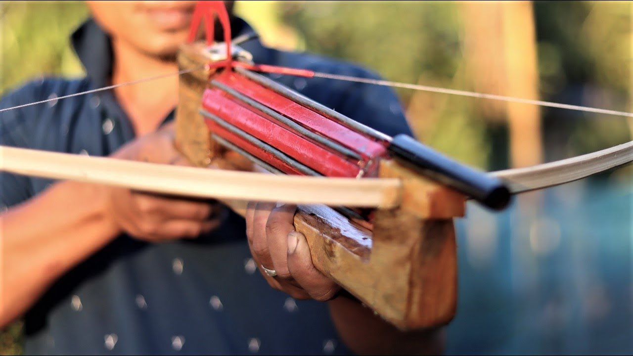 How to Make a Simple Crossbow Revolver at Home. |DIY| - YouTube