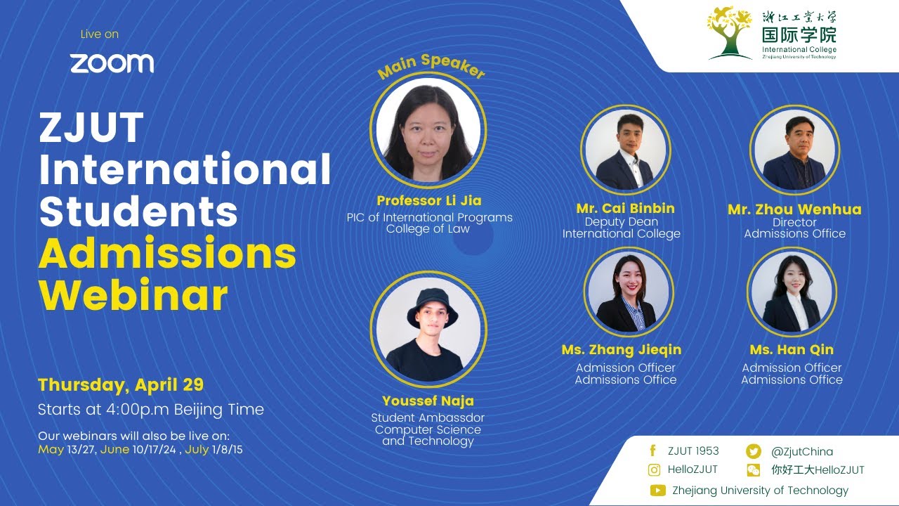 ZJUT Admissions Webinar - Law Program - YouTube