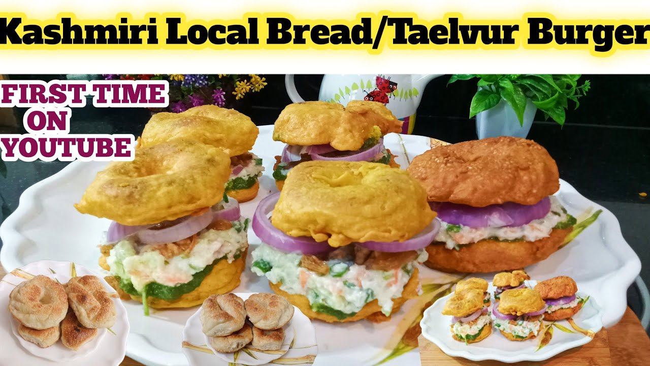 Kashmiri Roti Se Banaya Burger | Chochwor Burger | Kashmiri Local Bread ...