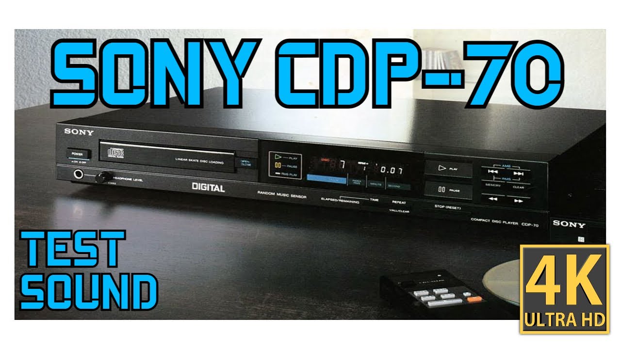 Sony CDP-70 CD Player Ultra Slim Design 4K - YouTube