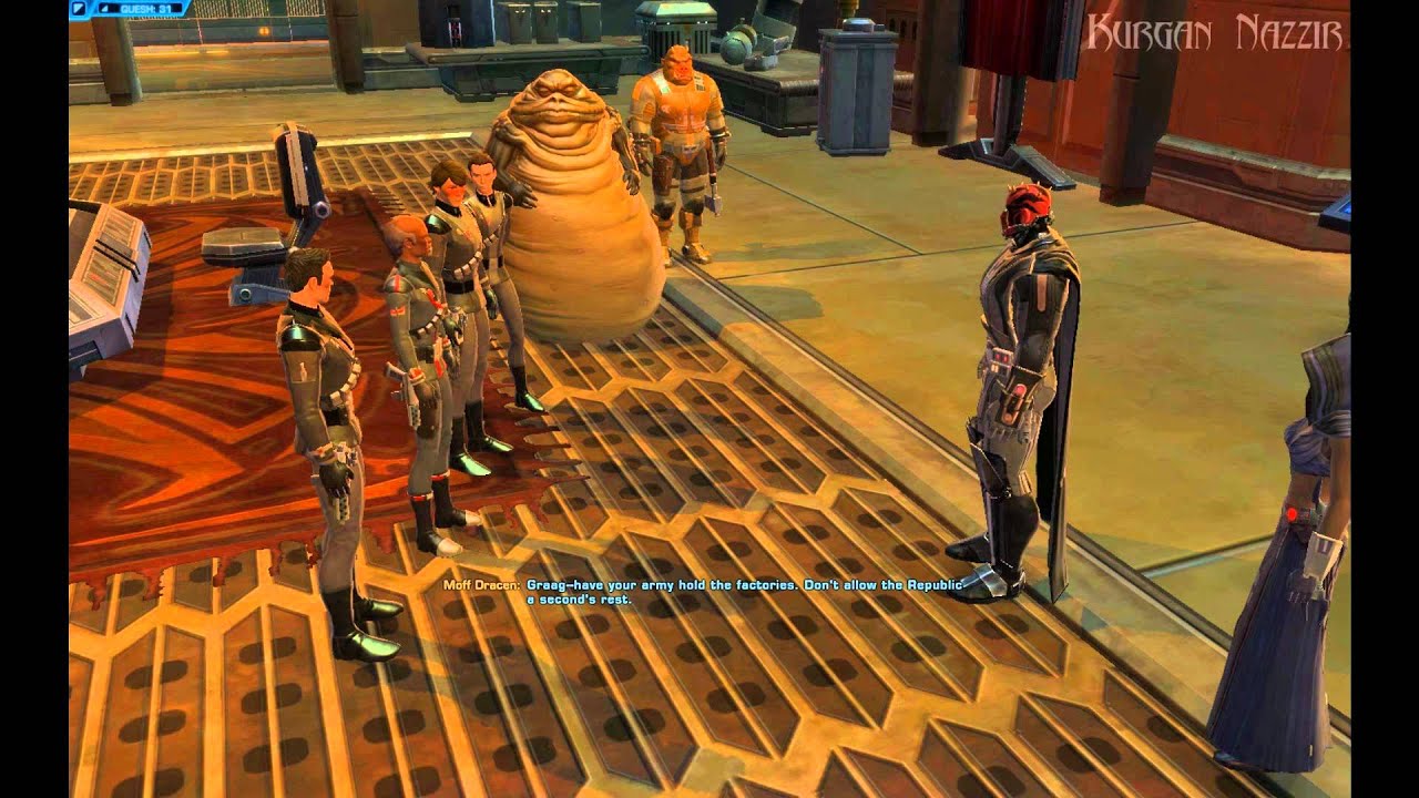 SWTOR - Moff Dracen/Three Families Quest Line a (Warrior) - YouTube
