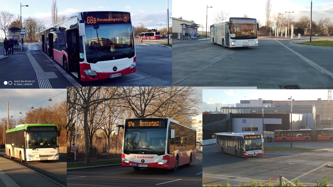 Linie 17A, 68B, 70A, 227, 266 Filmen in Wien Oberlaa [4K60FPS] - YouTube