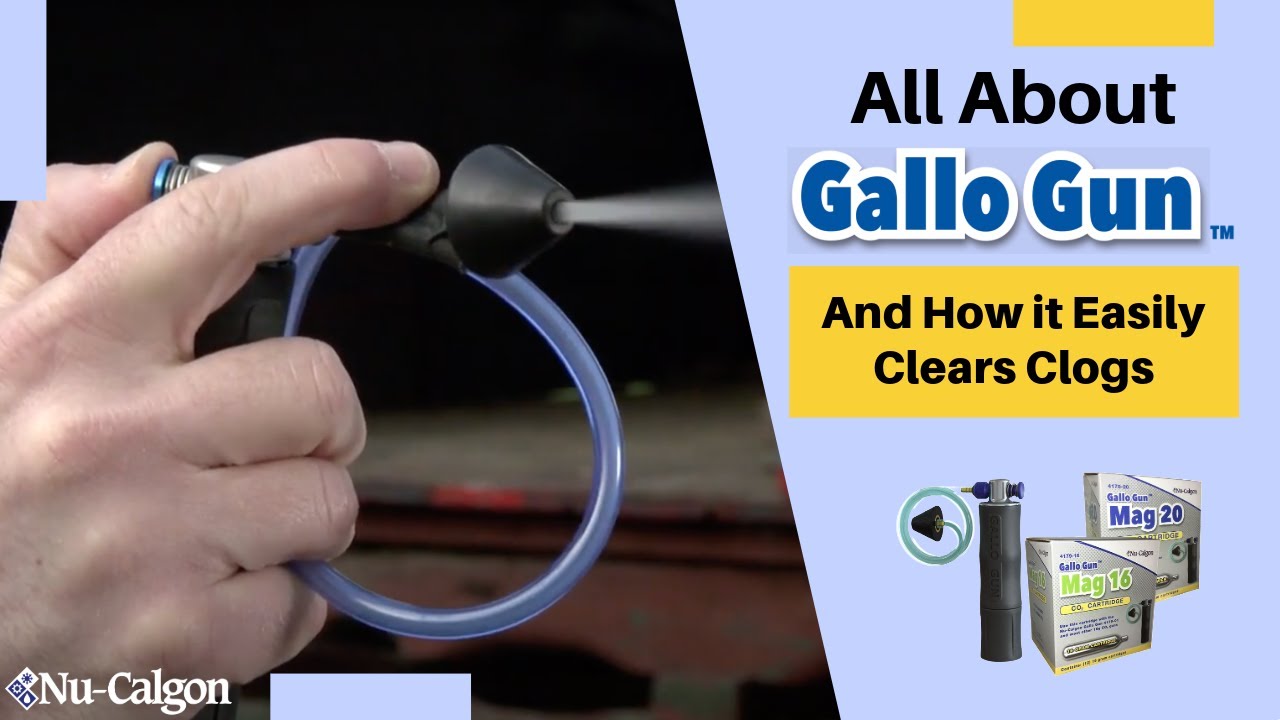 How Nu-Calgon's Gallo Gun easily clears clogs - YouTube
