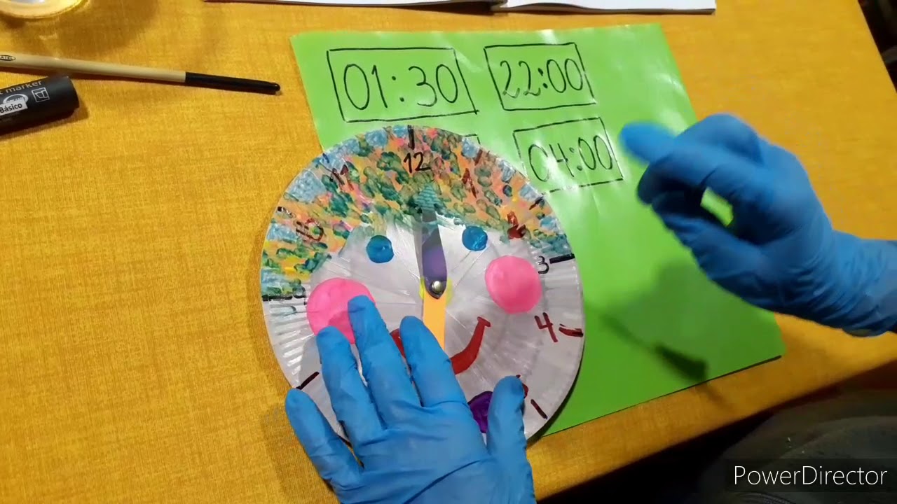 Cómo construir un reloj para estudiar el tiempo y la hora - YouTube