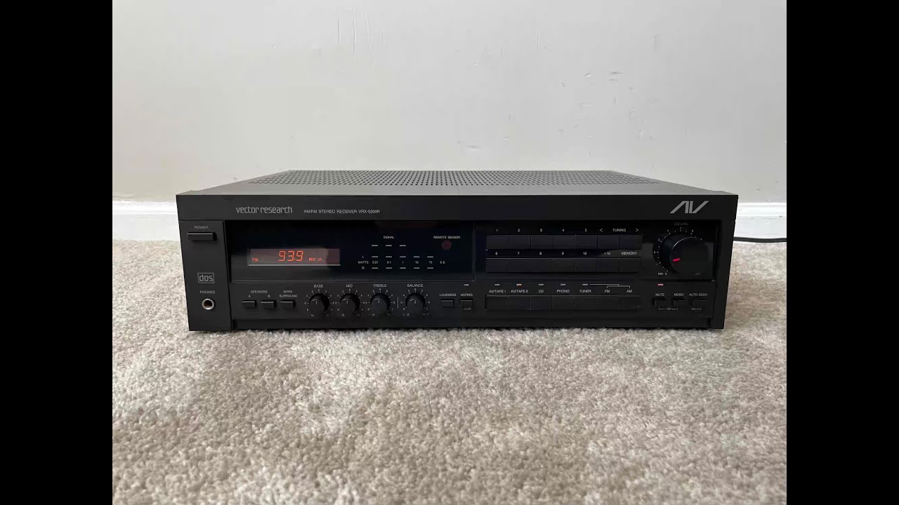 Vector Research VRX-5200R Home Stereo Audio AM FM Receiver - YouTube