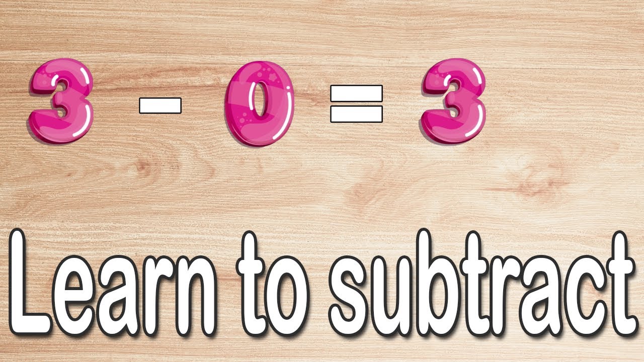 Learning to subtract for children - YouTube