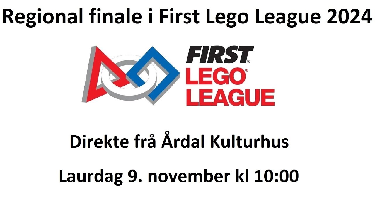 Regional finale i First Lego League 2024 frå Årdal Kulturhus - YouTube