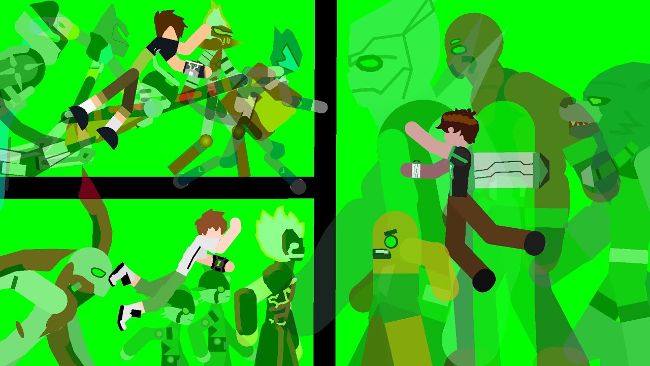 Ben 10 And Ben 10 Reboot VS Ben 10 Omniverse (Stick Nodes) #animation - YouTube