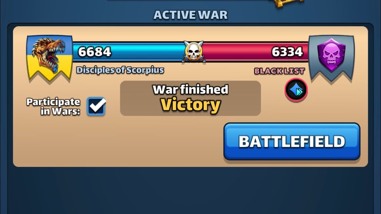 Rush war vs BLACK LIST - YouTube