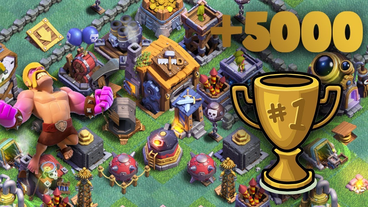 COC TOP BUILDER HALL 7 (BH7) BASE DESIGN ANTI ALL MAX TROOP | ANTI ALL ...