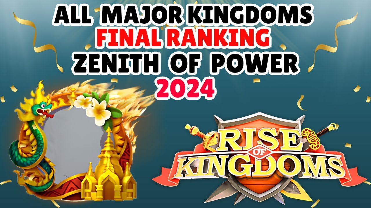 All Major Kingdoms Zenith of power Final Ranking + Level 11 Rank l BOOM ...
