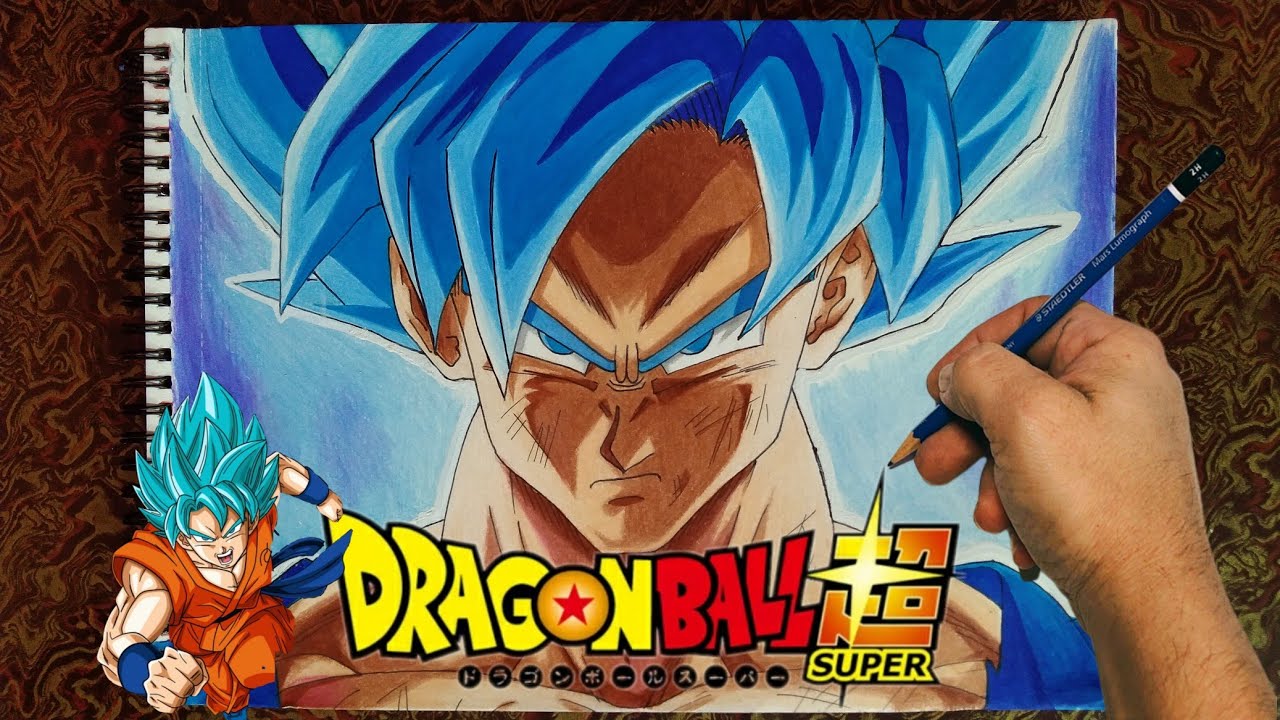 DRAW Goku's EPIC Super Saiyan God Blue Form! - YouTube