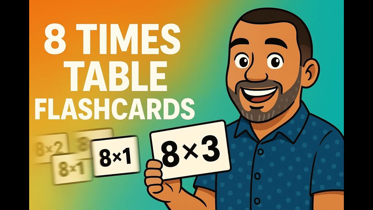 8's times tables flashcards I Multiplication facts game - YouTube