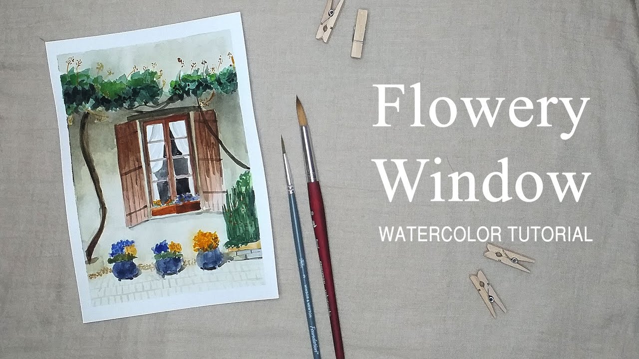FLOWERY WINDOW DARI GAMBAR SAMPAI LUKISAN - YouTube