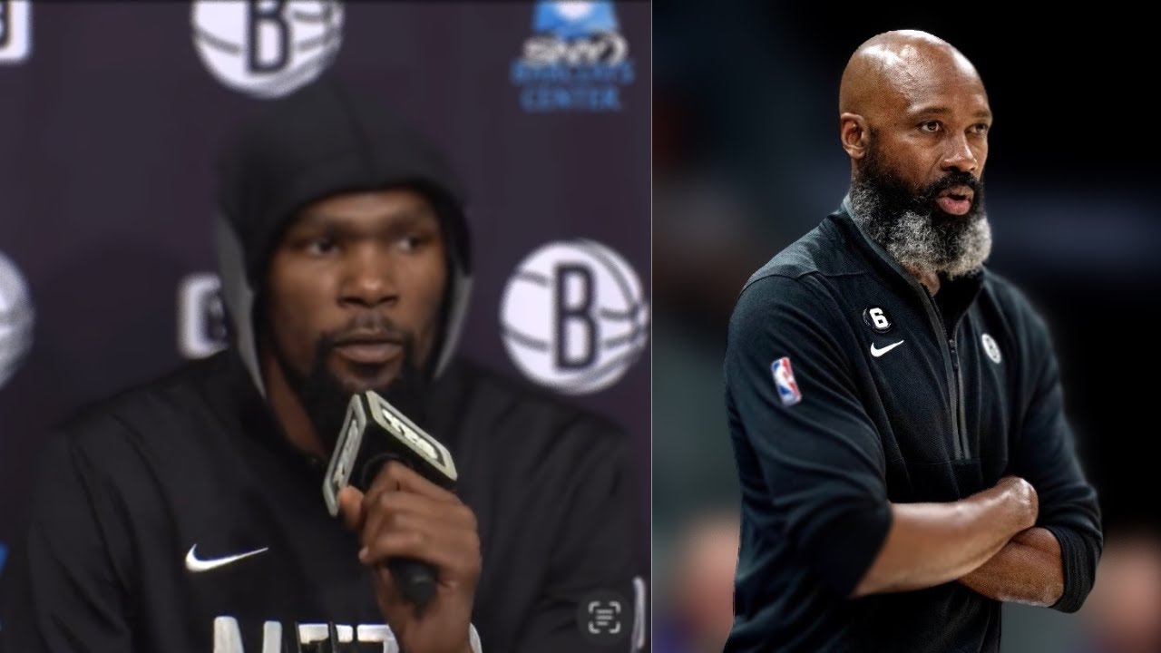 Kevin Durant reacts to Jacque Vaughn named Nets head coach - YouTube