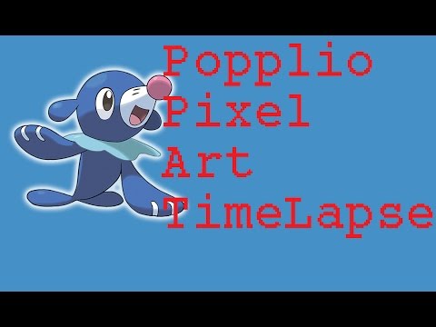 Popplio Pixel Art Time Lapse - YouTube