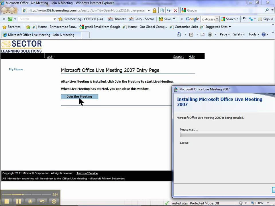 How to Connect Install and Join a Microsoft Live Meeting - YouTube