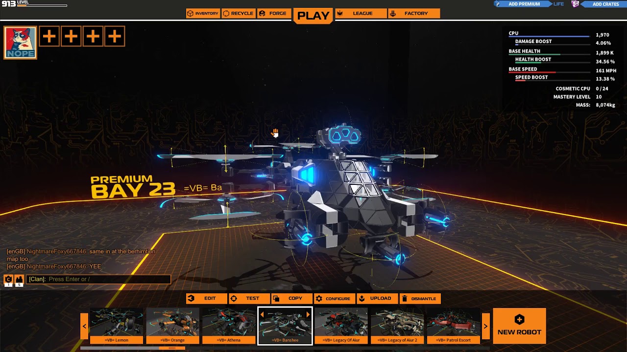 Robocraft: Quick tour de la =VB= Garage, bays 1-41 - YouTube