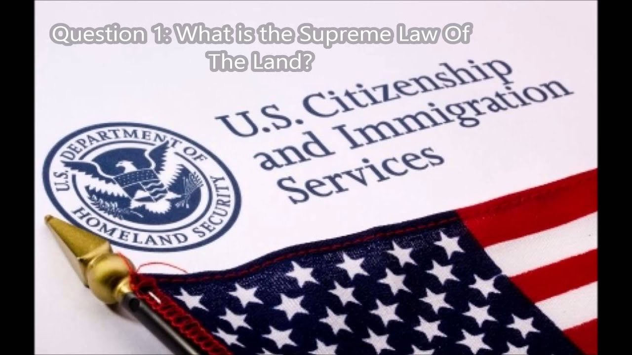 #1 What is the Supreme Law of The Land? [Civics Lessons Question 1 ...