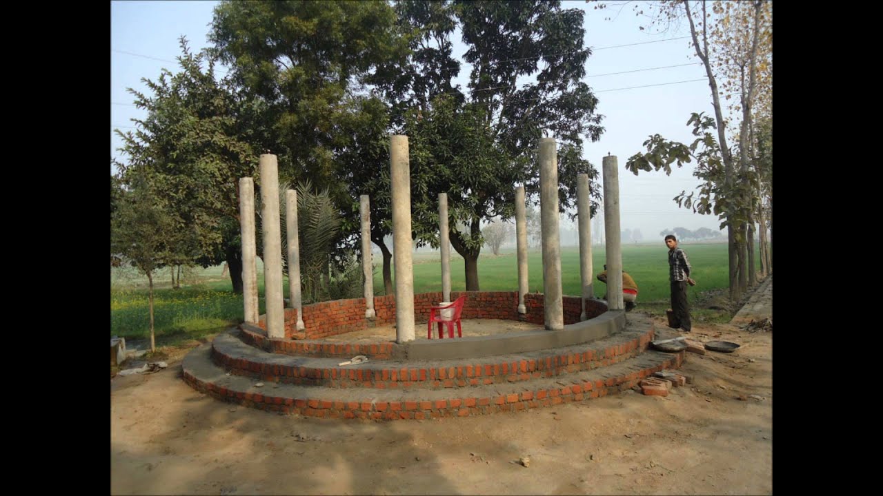 Making of round hut - YouTube