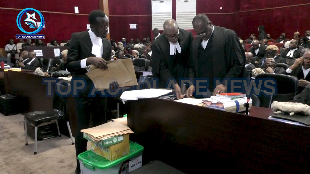 JUSTICE INYANG OKORO, 6 OTHERS HEAR ATIKU'S MOTION|TOP NEWS - YouTube